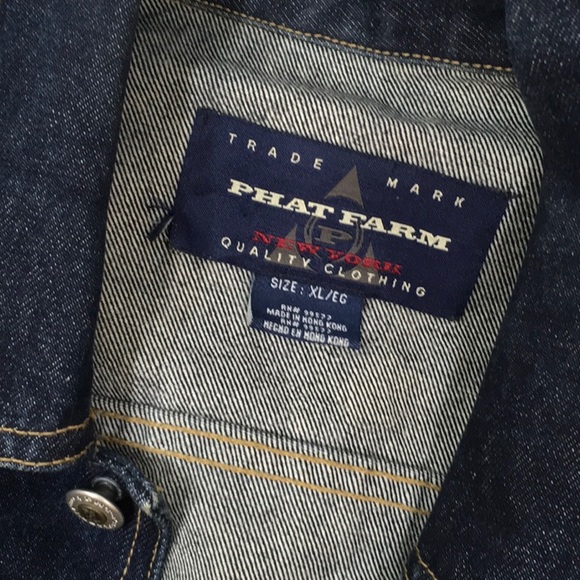 Phat Farm | Jackets & Coats | Phat Farm Blue Denim Jacket Vintage 9s ...